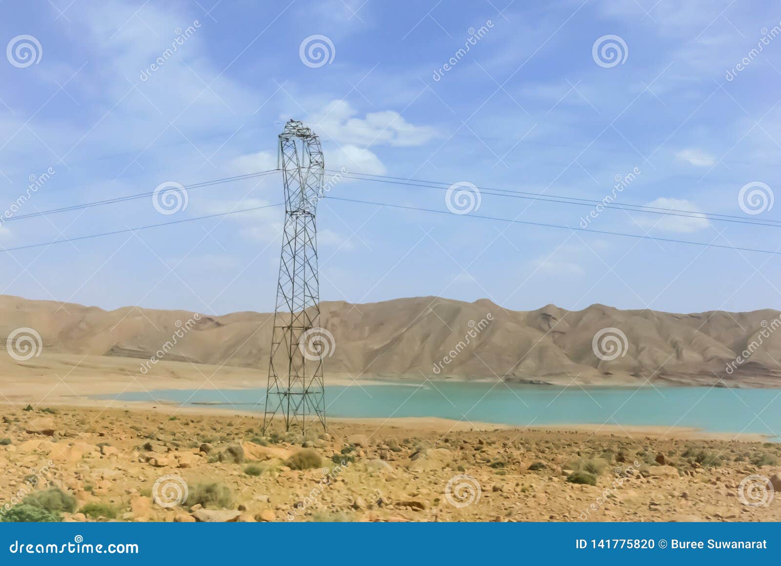 Hydropower Development in Morocco Stock Photo - Image of transmission ...