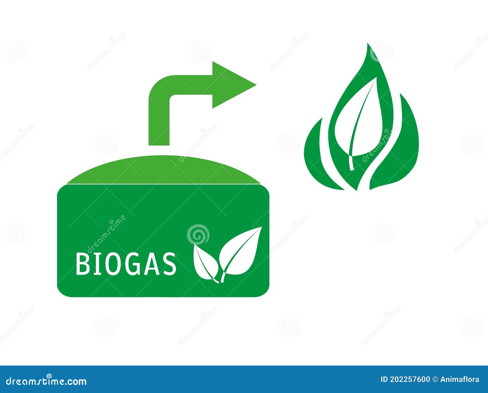 Biogas Plant Icon. Eco Industry, Environment And Alternative Energy ...