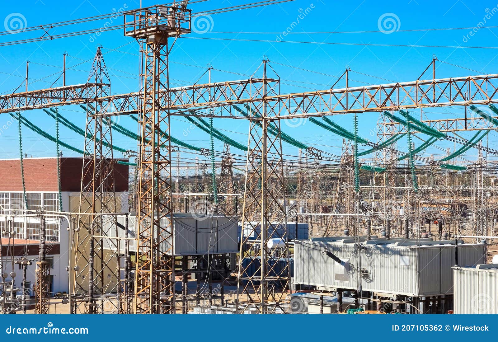 Electricity Generation and Distribution Power Plant Stock Photo - Image ...