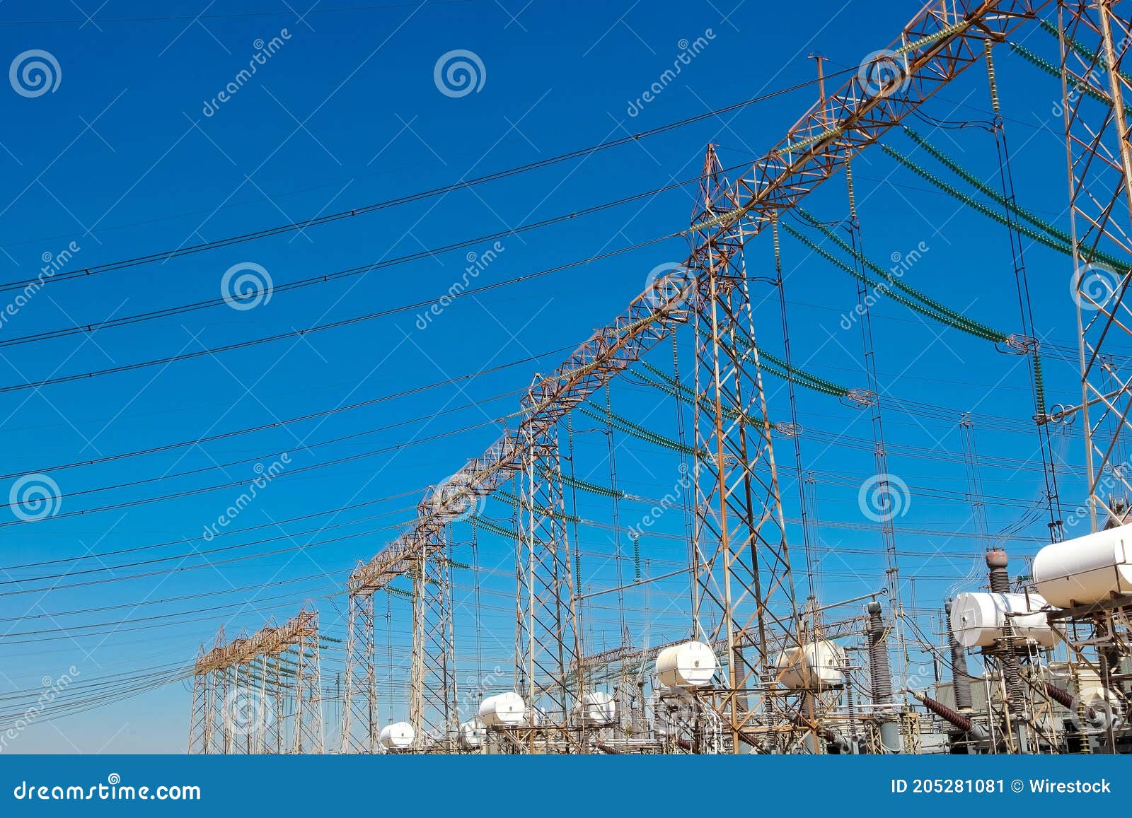Electricity Generation and Distribution Station Stock Image - Image of ...