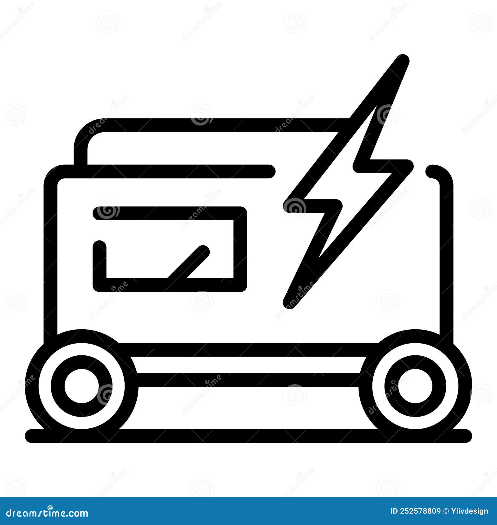 Electricity Generator Icon Outline Vector. Power Engine Stock ...