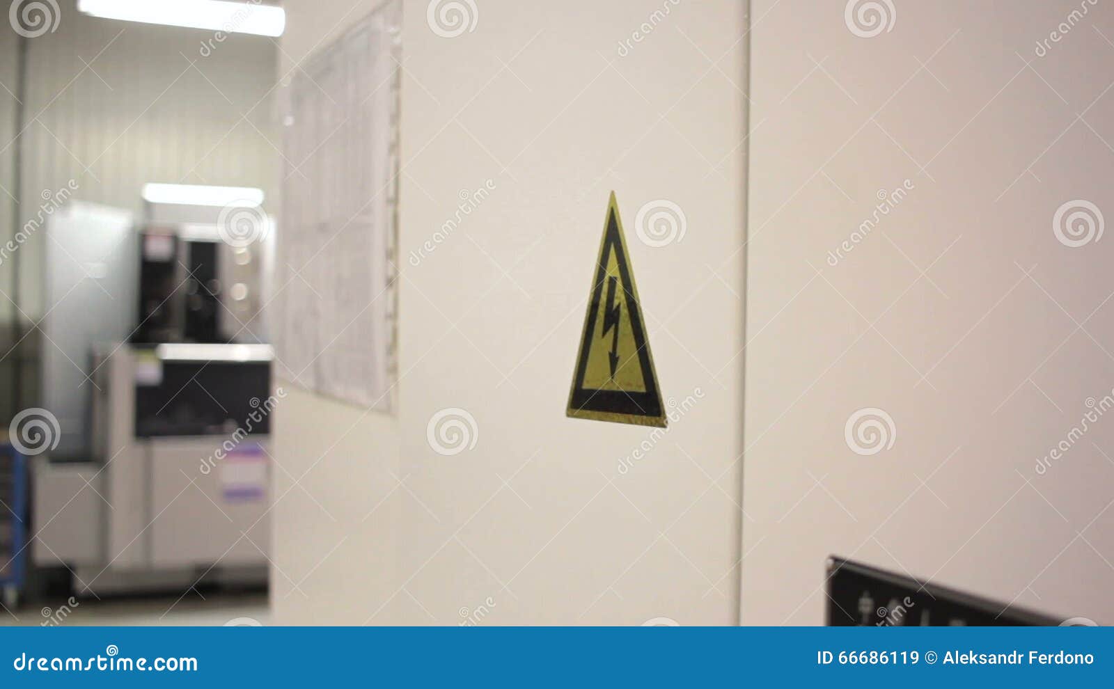 Electricity Hazard Symbol on Warning Sign in Laboratory Stock Video ...