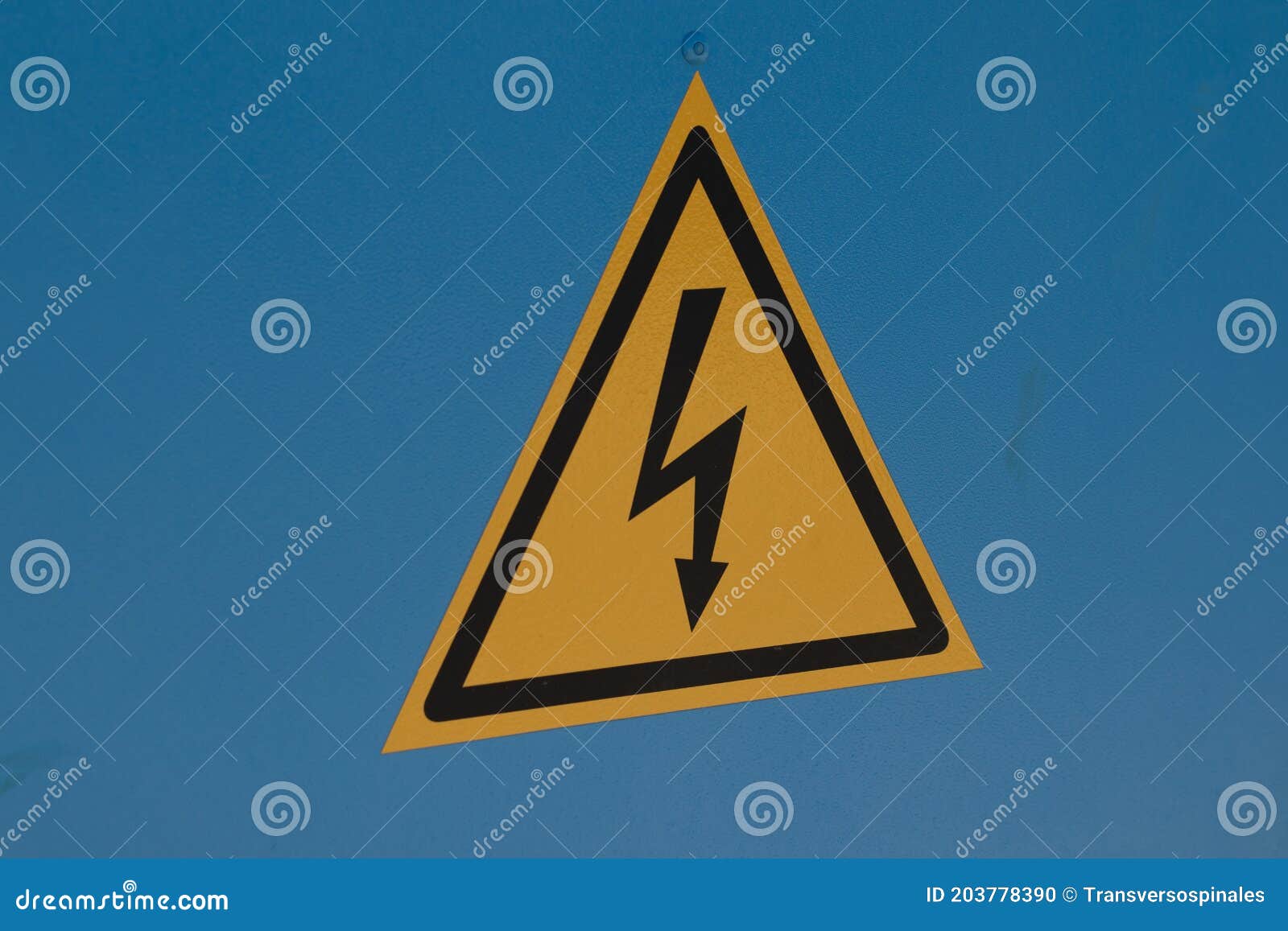 Electricity and High Voltage Hazard Sign Stock Photo - Image of ...
