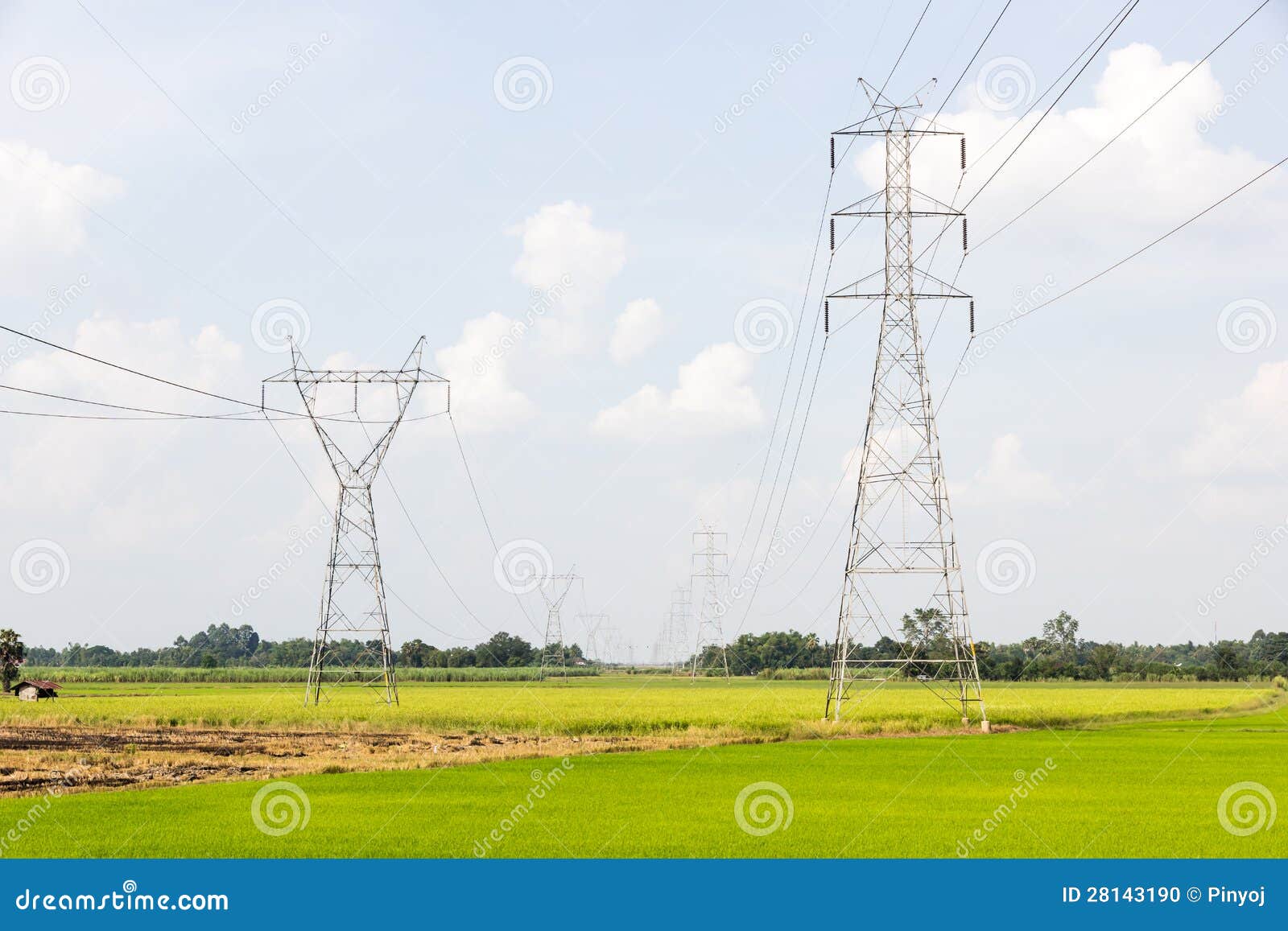 Electricity High Voltage Power Post Stock Photo - Image of amperage ...