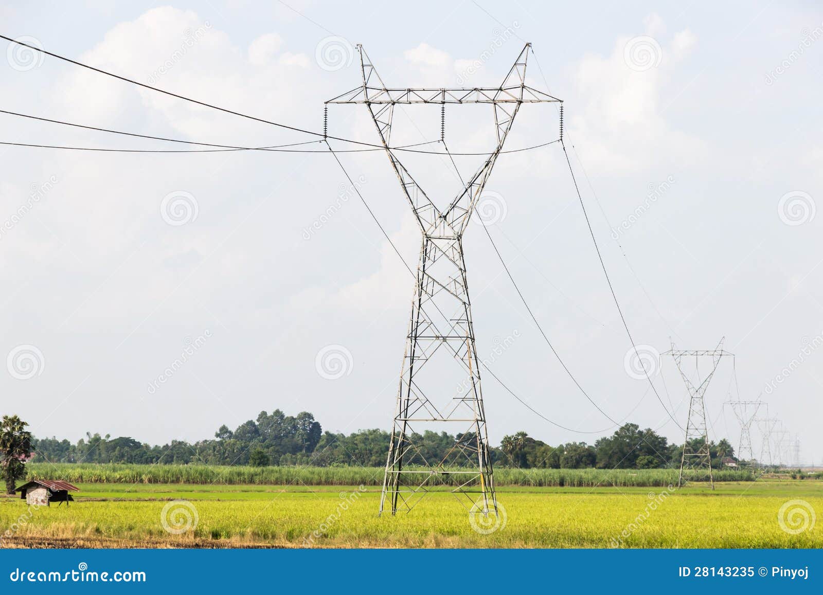 Electricity High Voltage Power Post Stock Image - Image of amperage ...