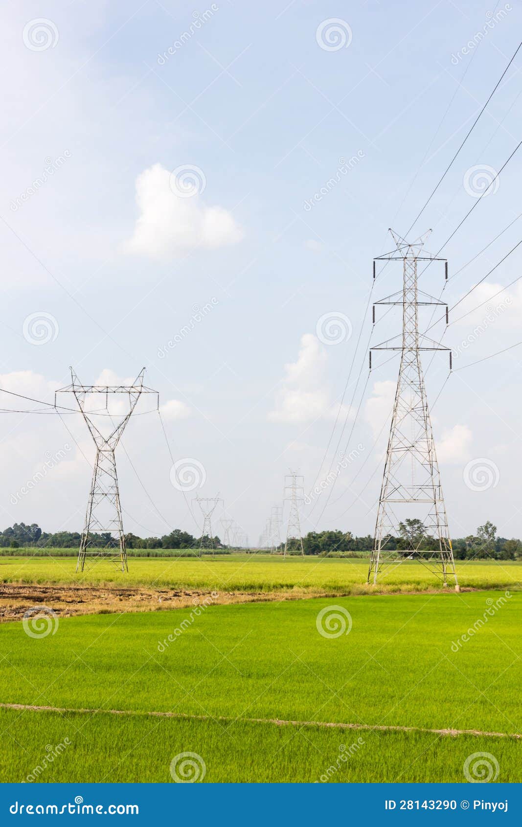 Electricity High Voltage Power Post Stock Photo - Image of tower, power ...