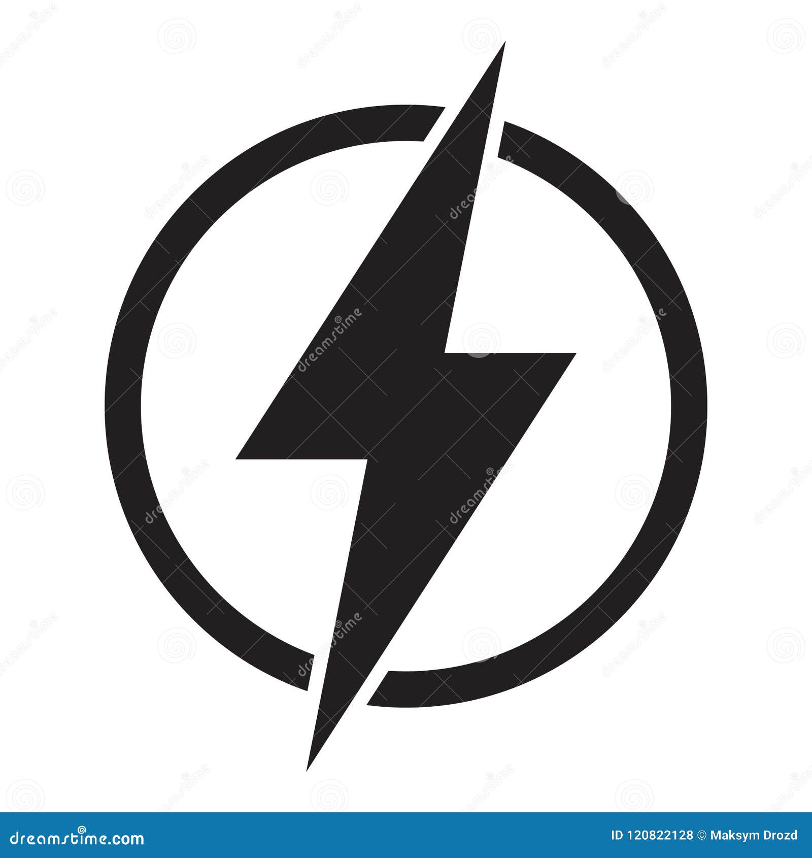 Electricity, Lightning Icon, Vector Stock Illustration - Illustration ...