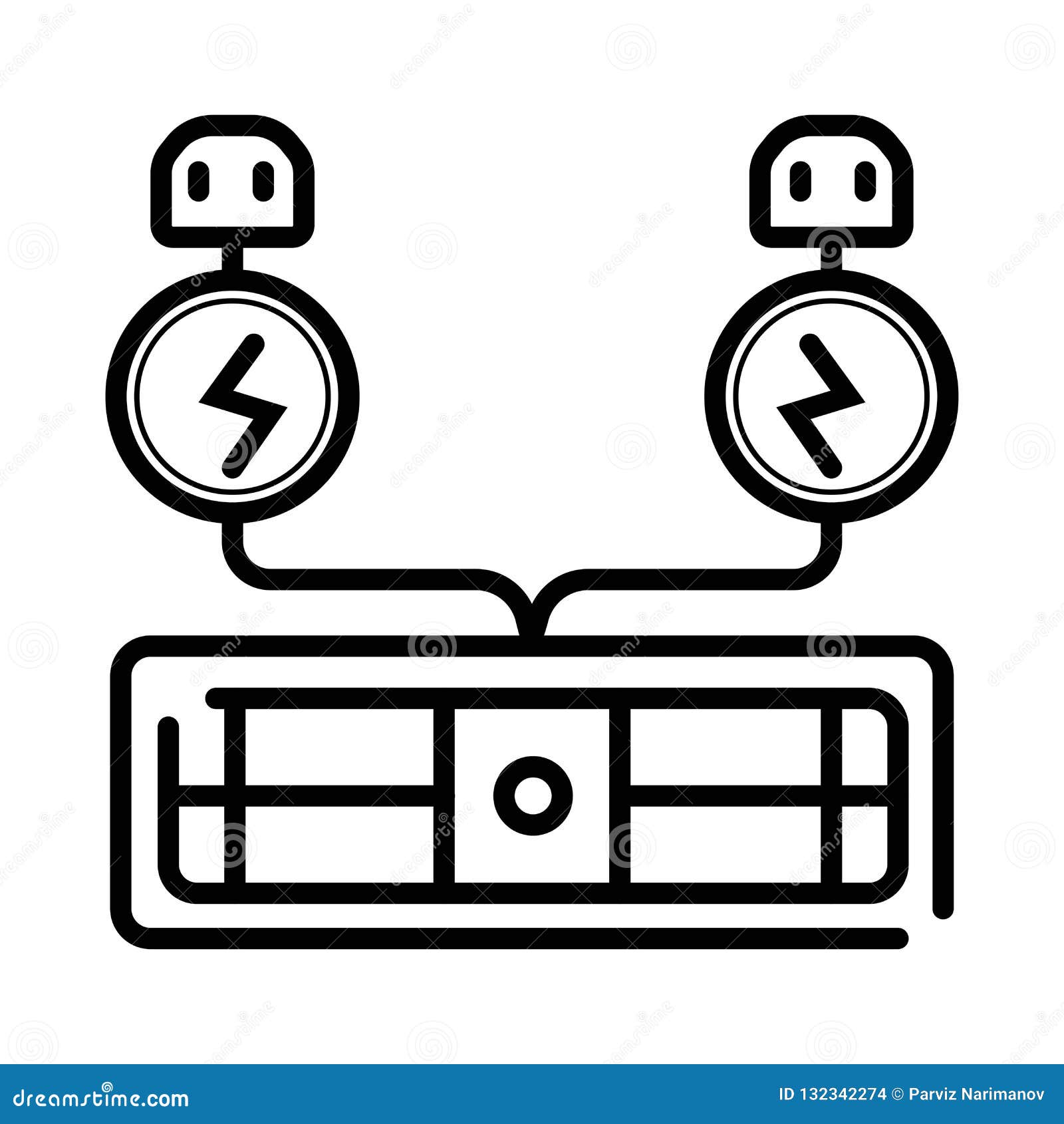 Electricity icon vector stock vector. Illustration of pictogram - 132342274