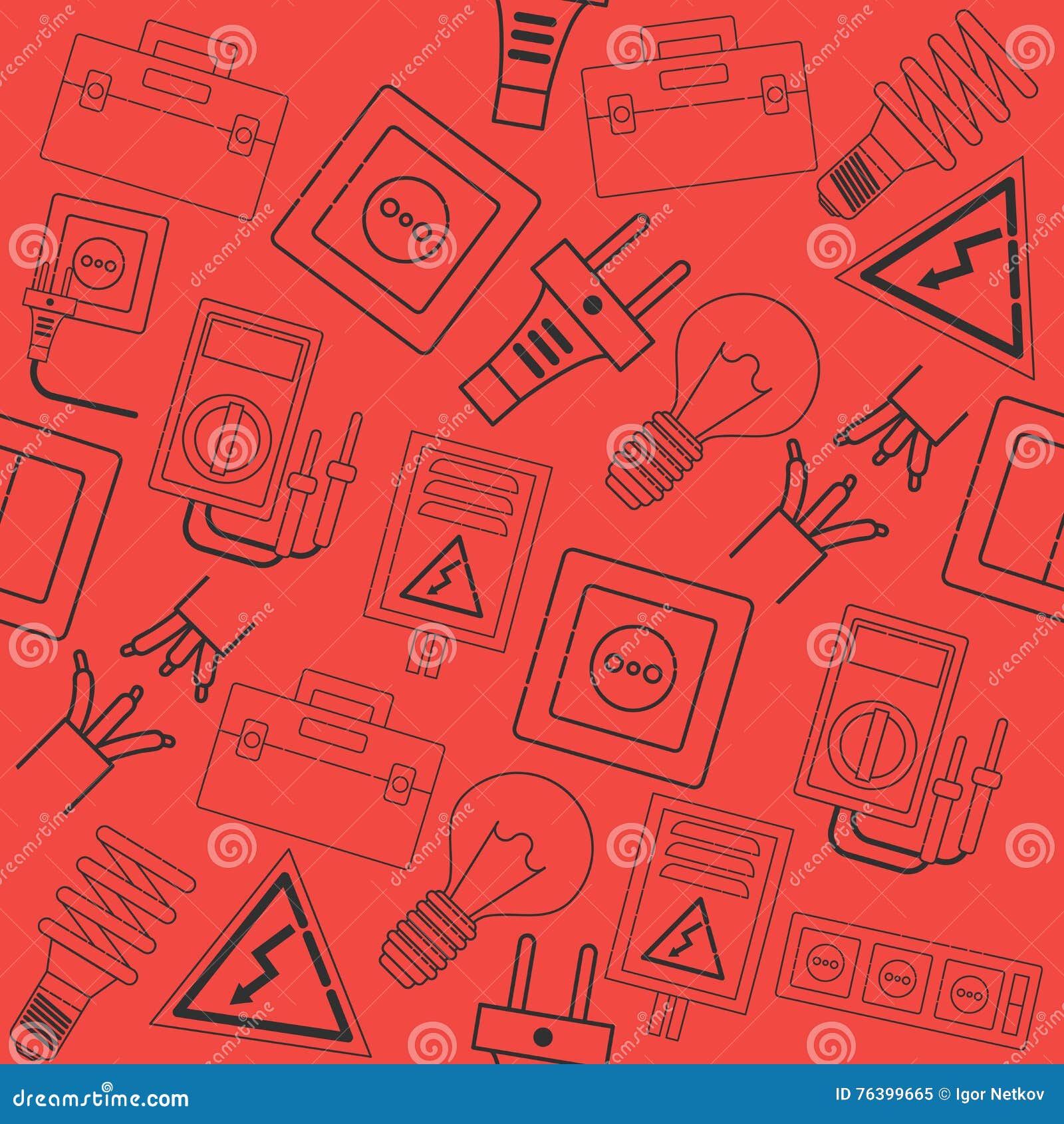 Electricity icons collage stock vector. Illustration of flat - 76399665