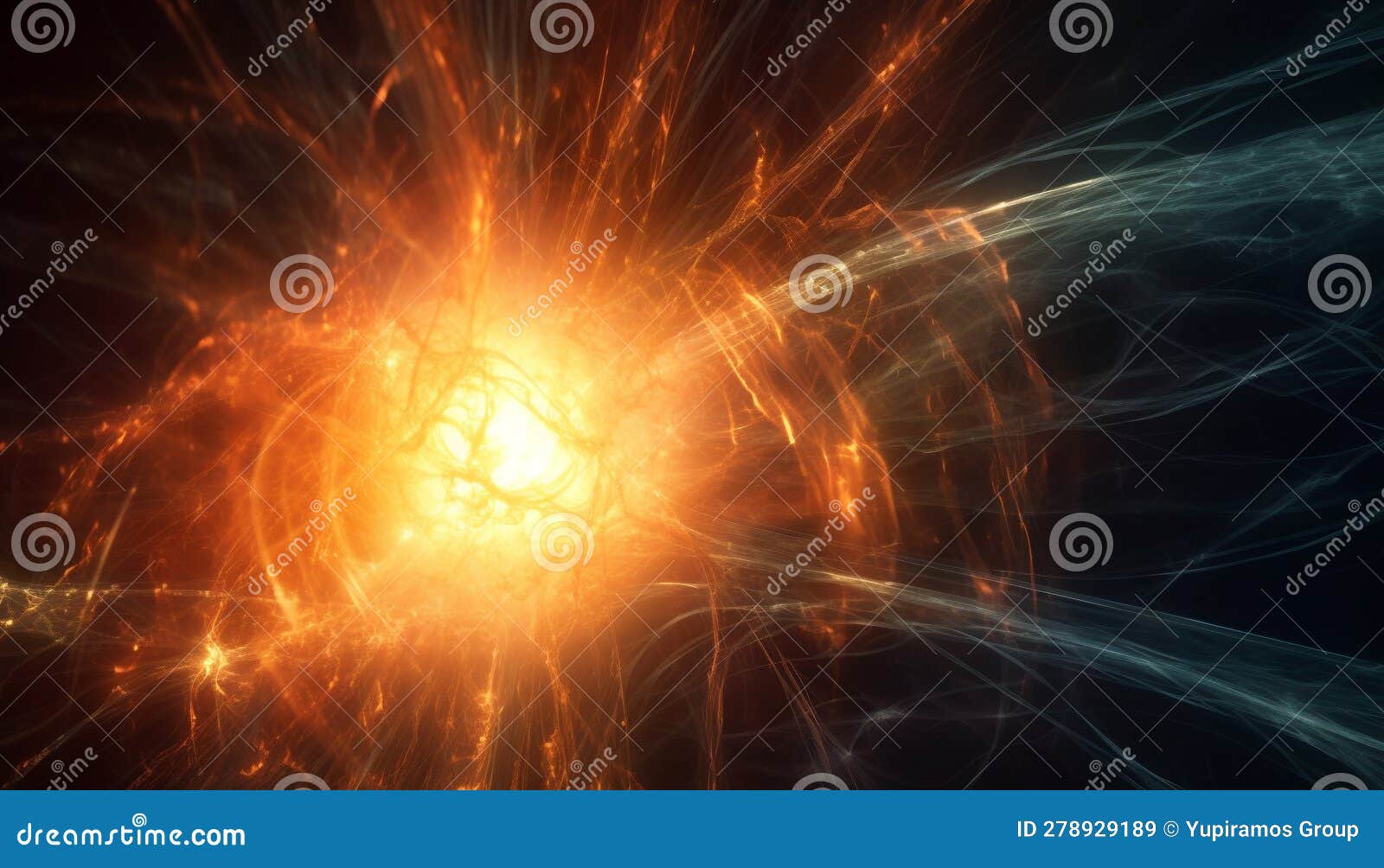 Electricity Igniting the Vibrant Colors of a Burning Galaxy Celebration ...