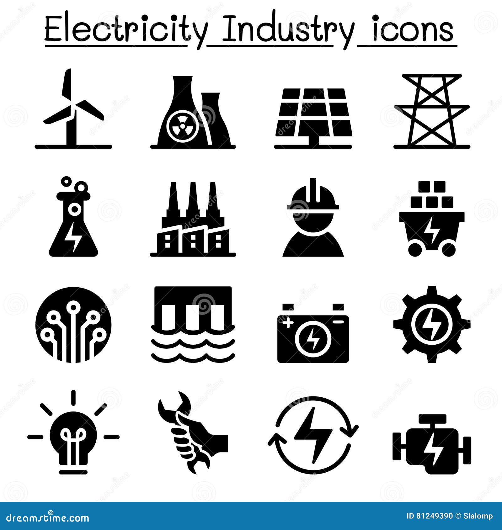 Electricity industry icon stock vector. Illustration of electrical ...