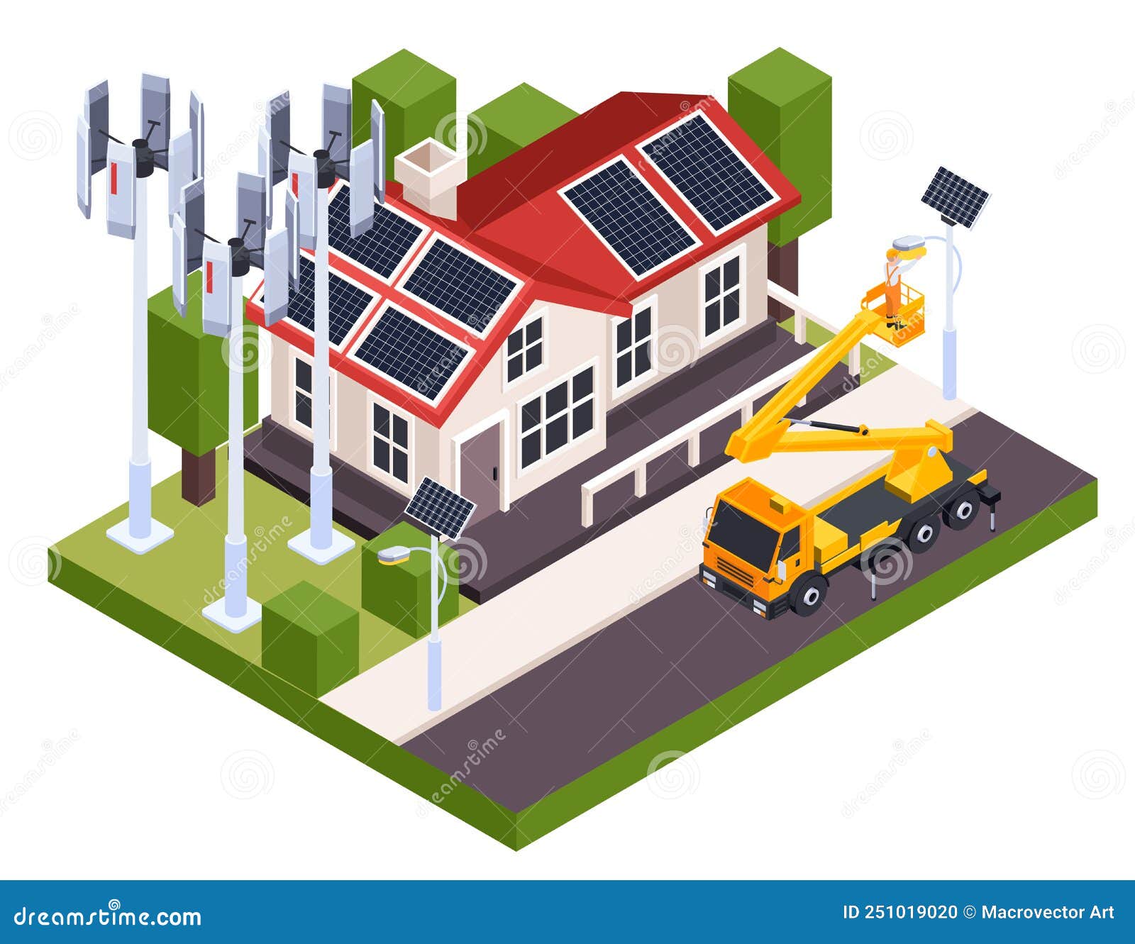 Electricity Isometric Flowchart Vector Illustration | CartoonDealer.com ...