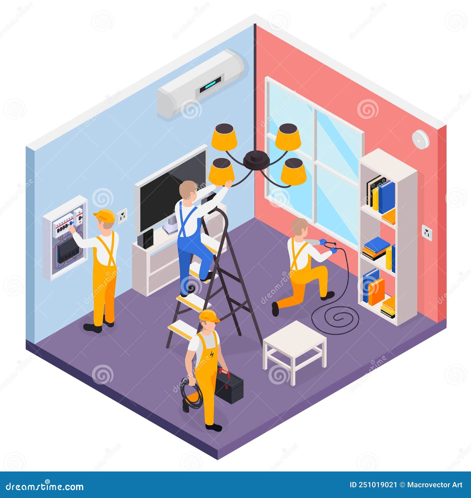 Electricity Isometric Flowchart Vector Illustration | CartoonDealer.com ...