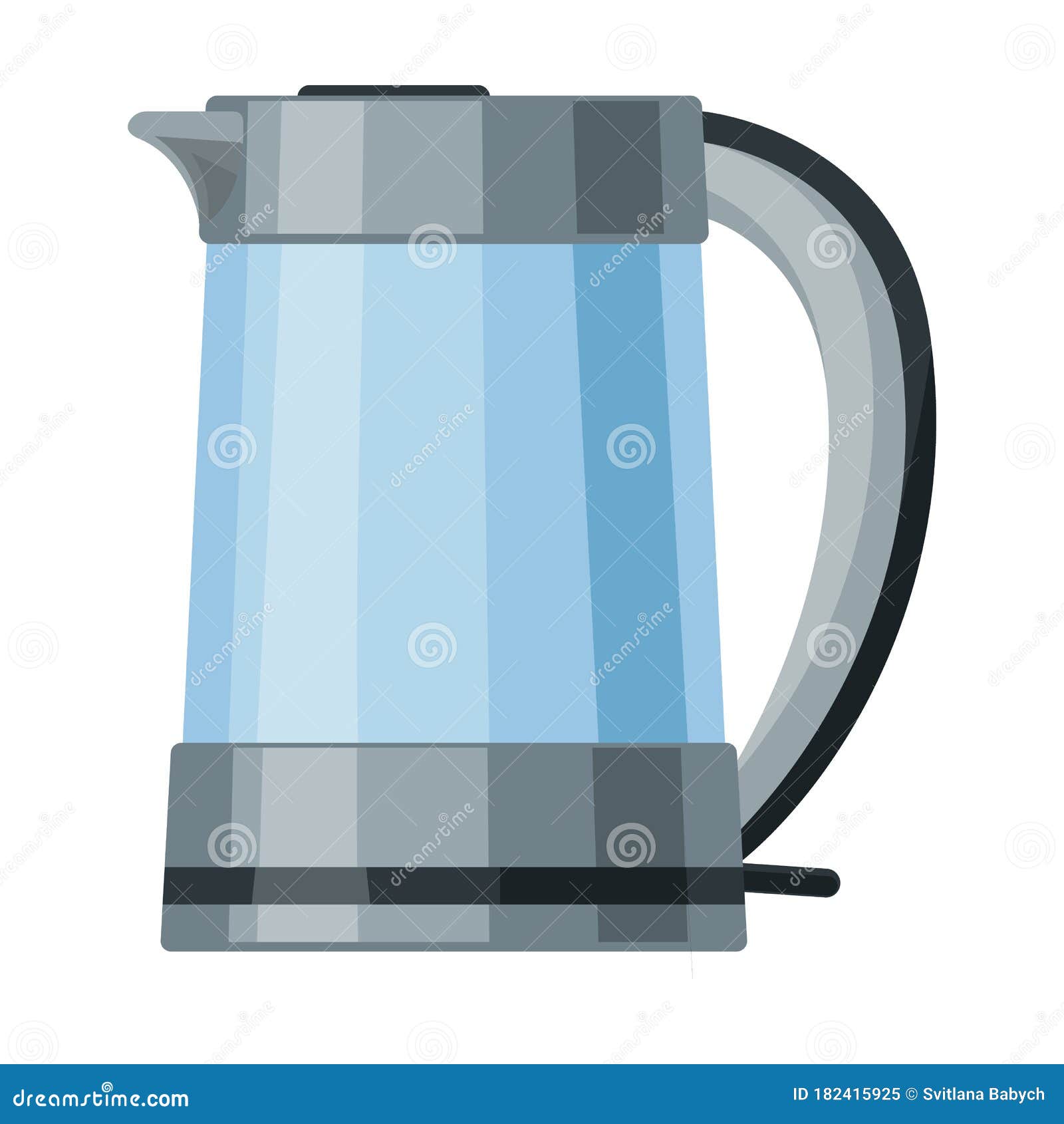 Electricity Kettle Vector Icon.Cartoon Vector Icon Isolated on White ...