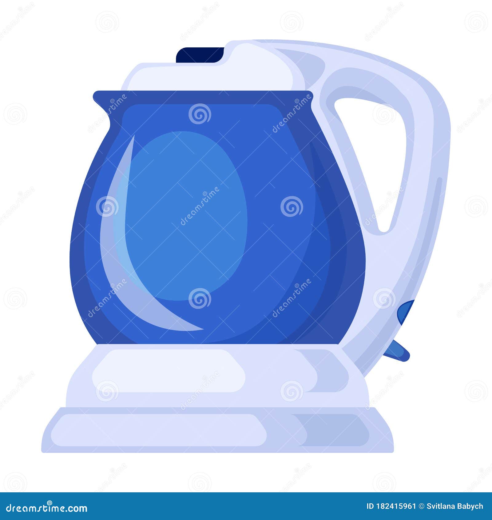 Electricity Kettle Vector Icon.Cartoon Vector Icon Isolated on White ...