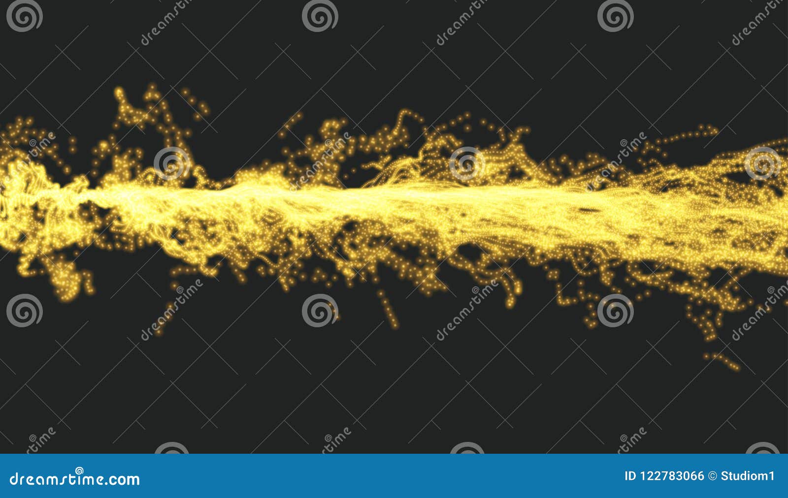 Electricity Lighting Effects. Array with Dynamic Particles. 3d ...
