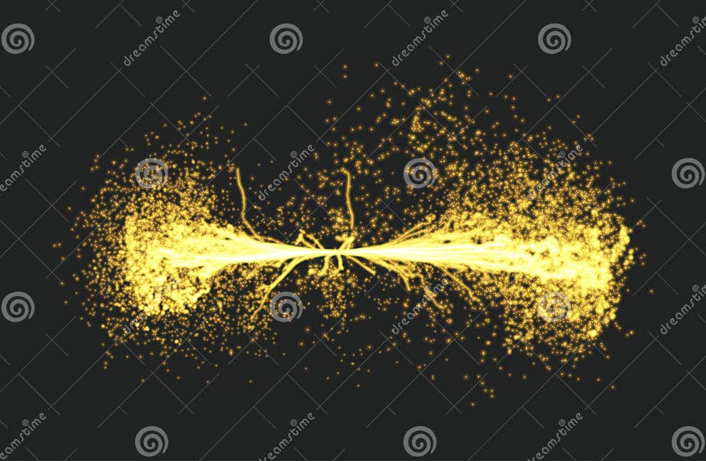 Electricity Lighting Effects. Array with Dynamic Particles Stock Vector ...