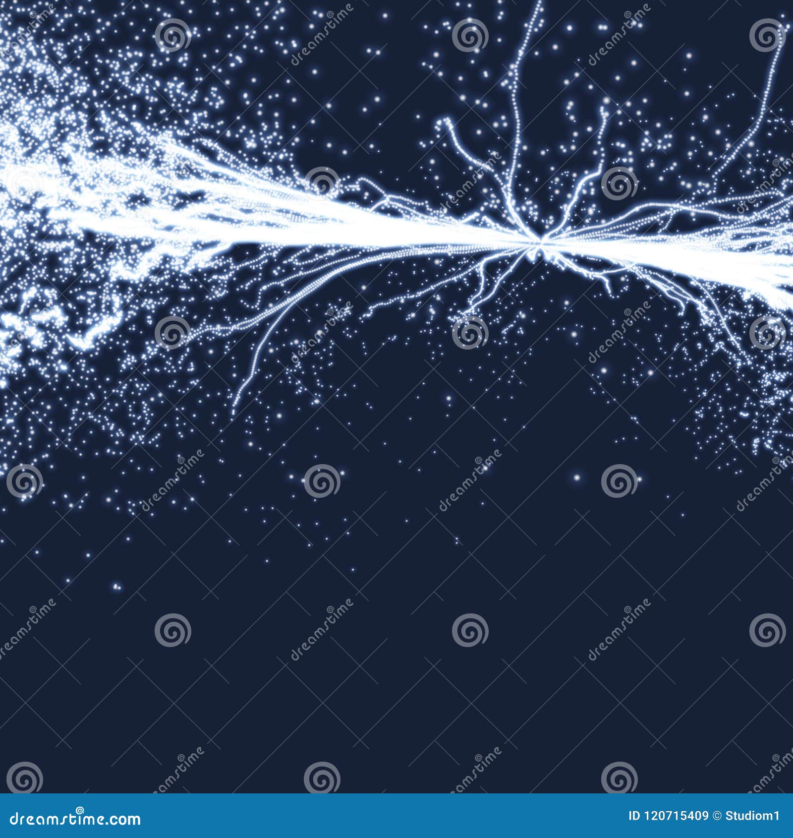 Electricity Lighting Effects. Array with Dynamic Particles Stock Vector ...