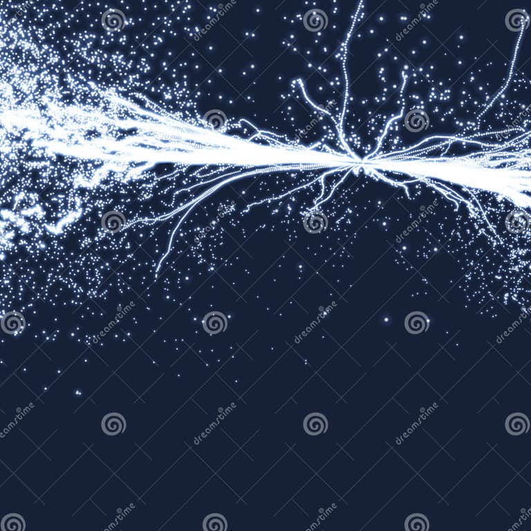 Electricity Lighting Effects. Array with Dynamic Particles Stock Vector ...