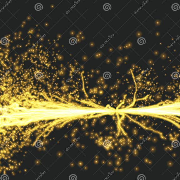 Electricity Lighting Effects. Array with Dynamic Particles Stock Vector ...