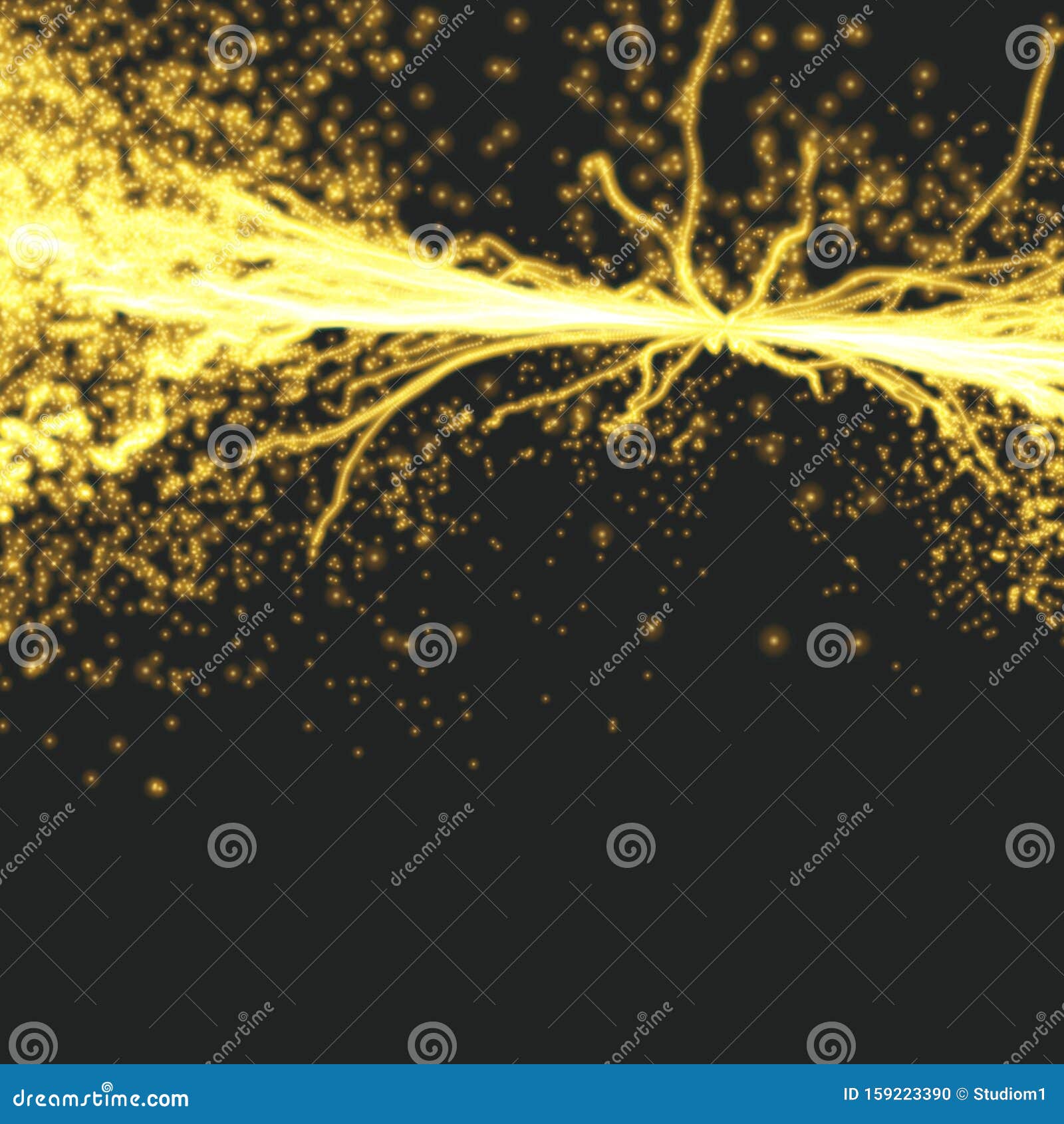 Electricity Lighting Effects. Array with Dynamic Particles Stock Vector ...