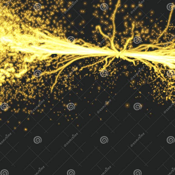 Electricity Lighting Effects. Array with Dynamic Particles Stock Vector ...