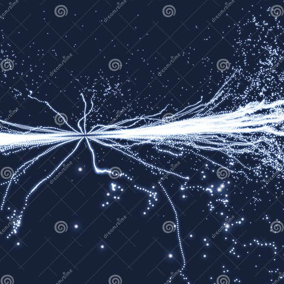 Electricity Lighting Effects. Array with Dynamic Particles Stock Vector ...