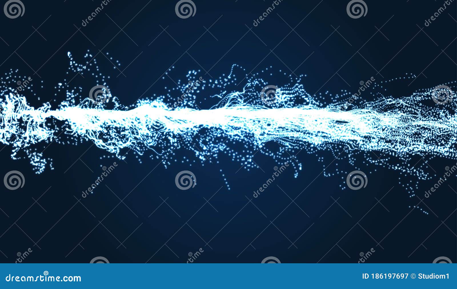 Electricity Lighting Effects. 3d Technology Style. Abstract Background ...