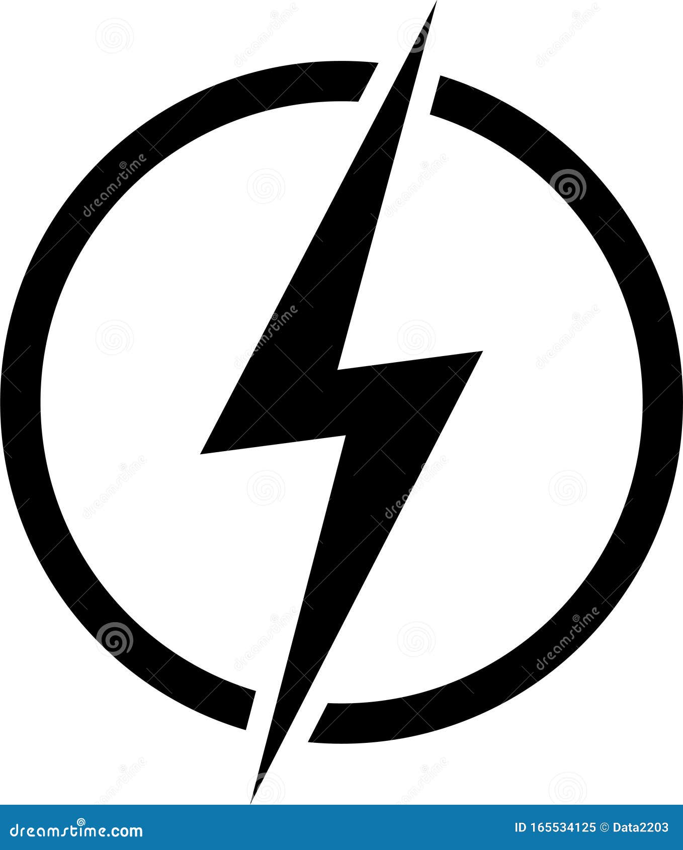 Electricity lightning icon stock vector. Illustration of electro ...