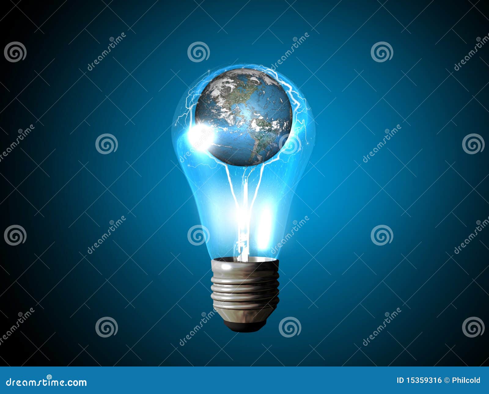 Electricity Lights the World Stock Illustration - Illustration of ...