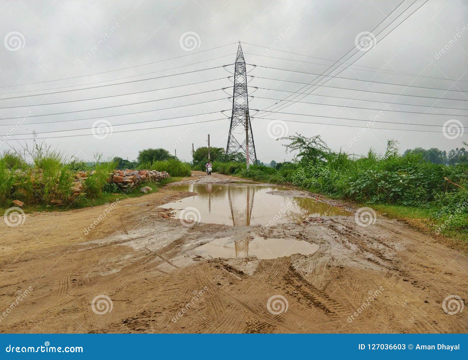 Electricity line and rain stock image. Image of rain - 127036603