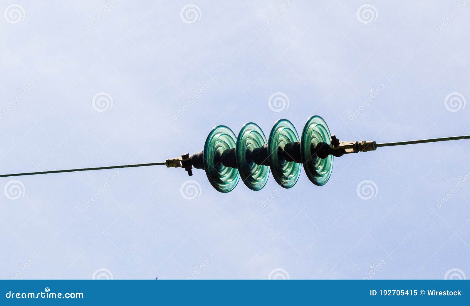 Electricity Lines and a Blue Clear Sky Stock Image - Image of electric ...