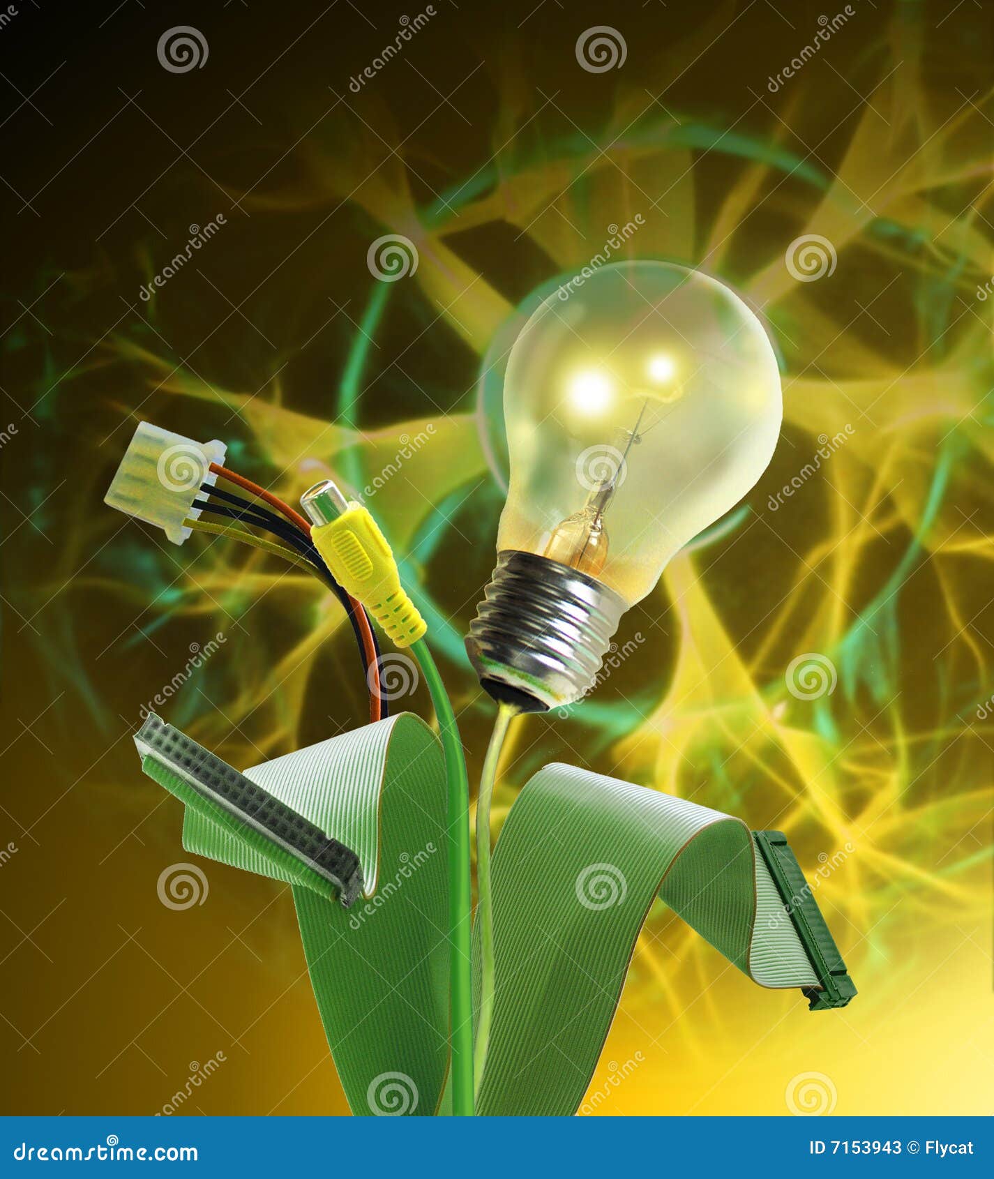 Electricity - Live Renewable Energy Stock Illustration - Illustration ...
