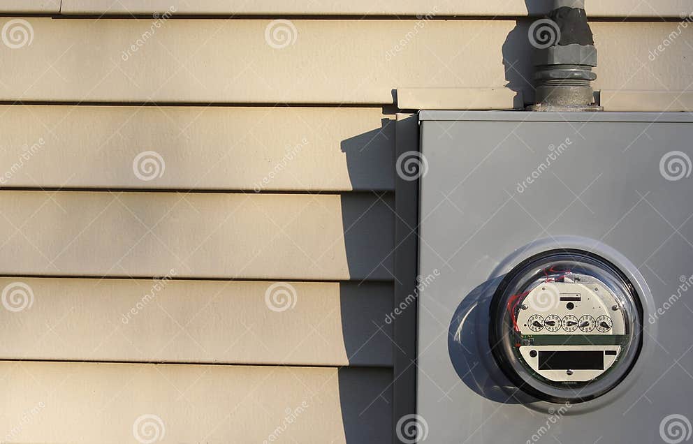 Electricity Meter on House stock image. Image of power - 17243171