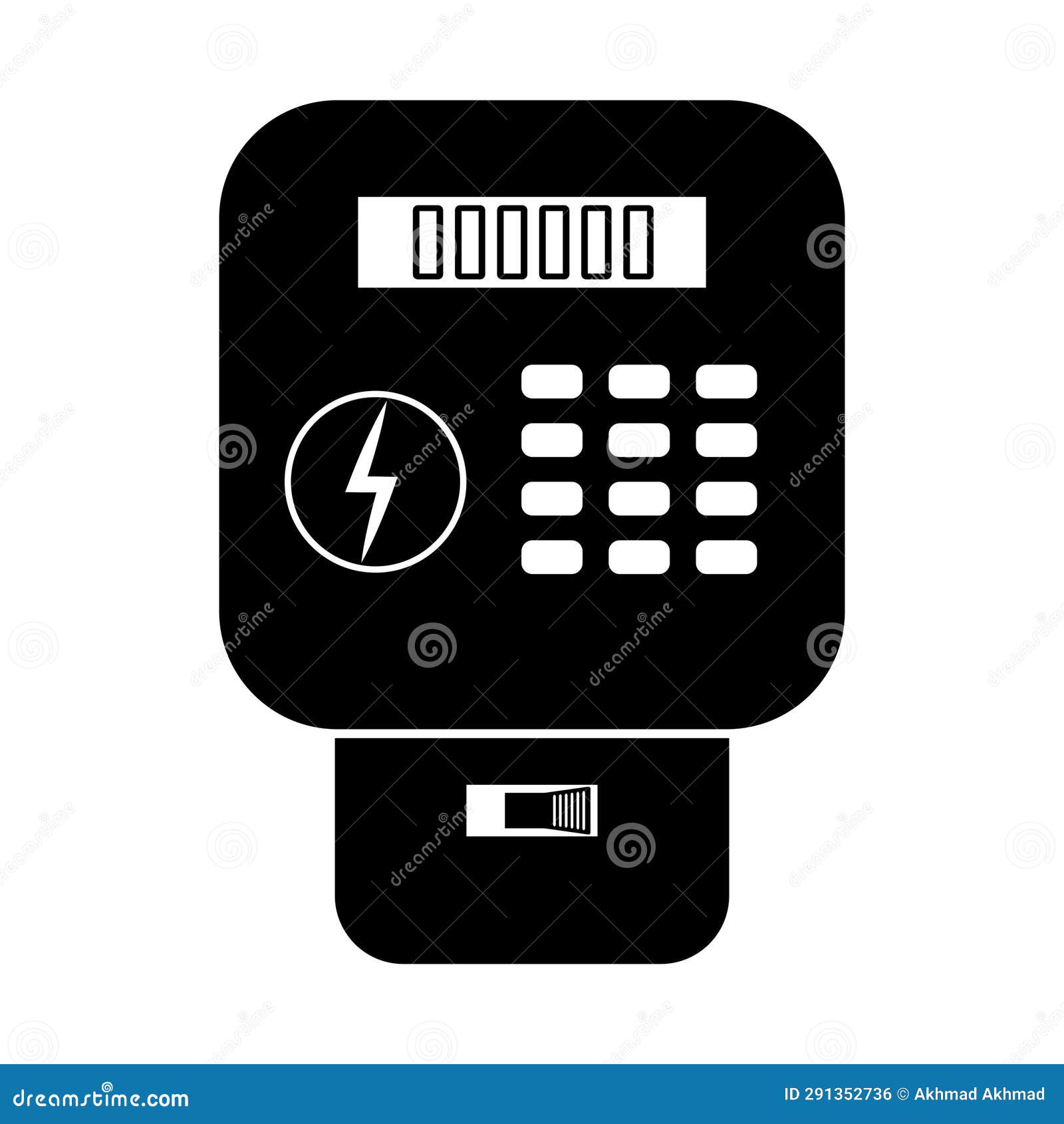 Electricity meter icon stock illustration. Illustration of residential ...