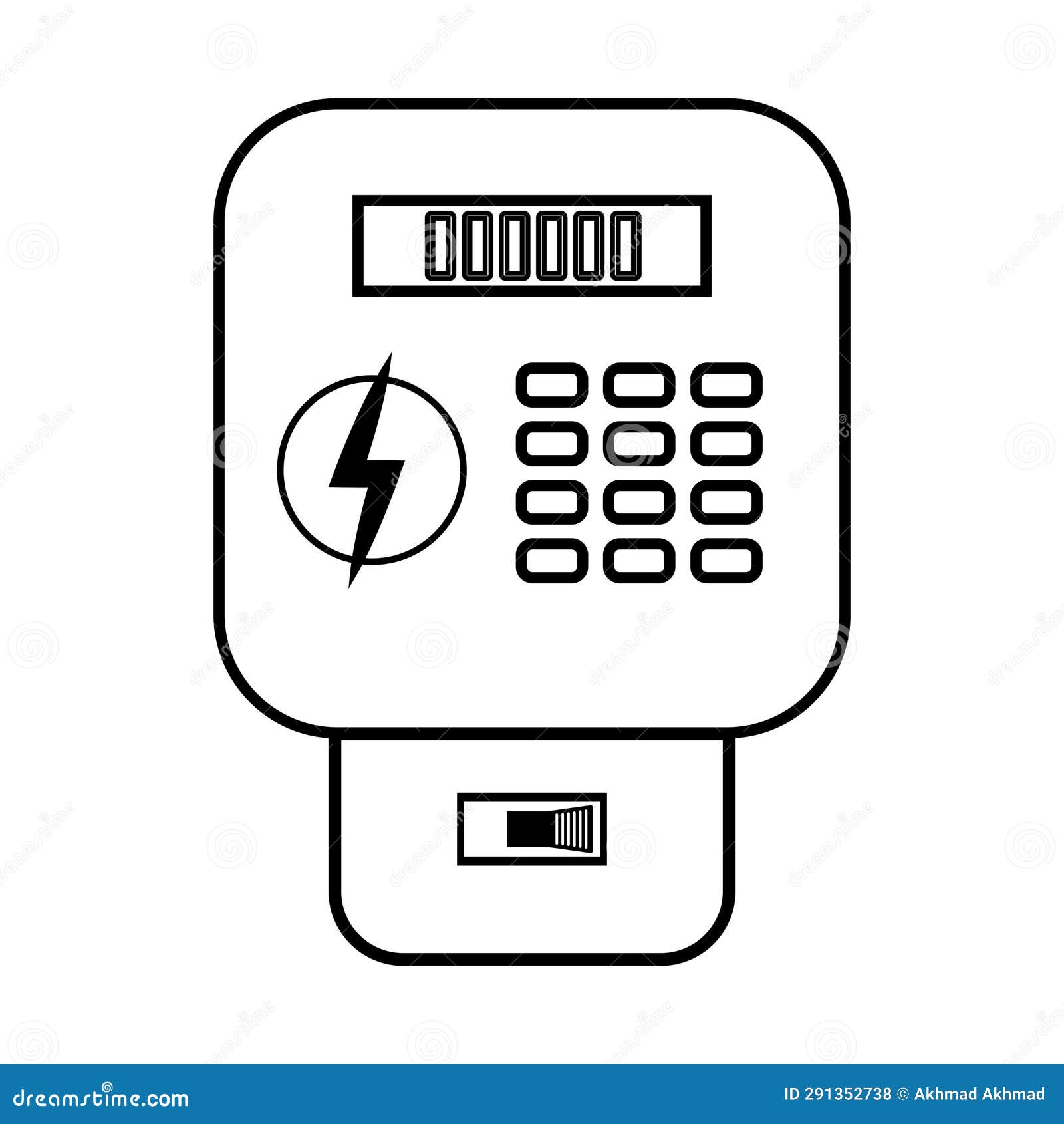 Electricity meter icon stock illustration. Illustration of residential ...