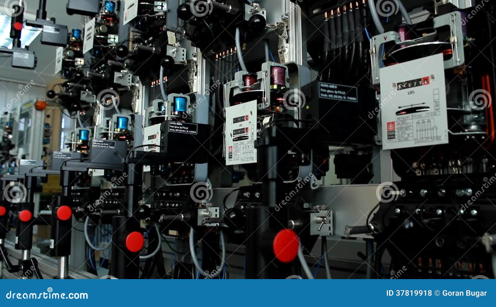 Electricity Meter with Scale and Rotating Wheel Stock Video - Video of ...