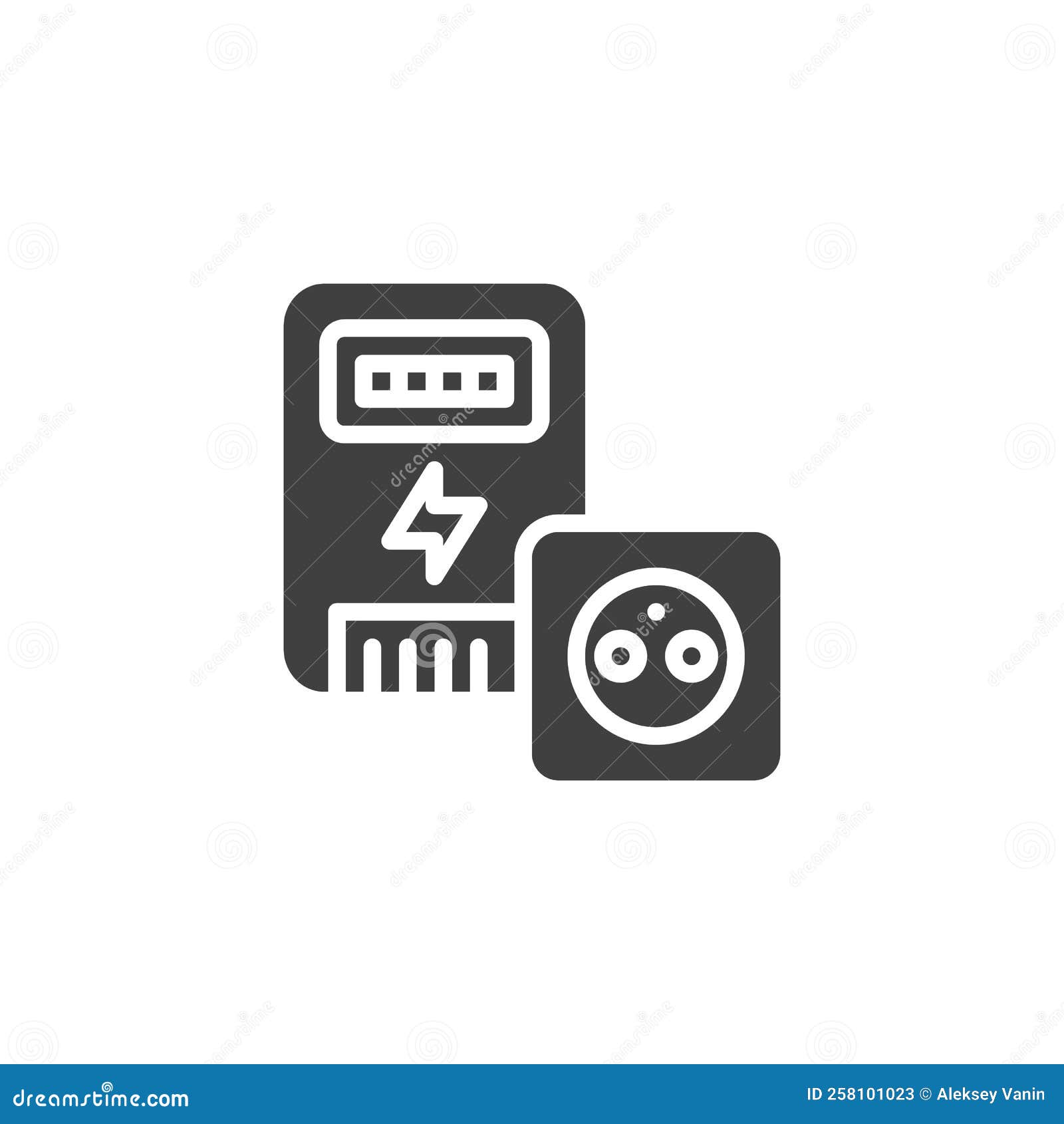 Electricity Meter Vector Icon Stock Vector - Illustration of pixel ...