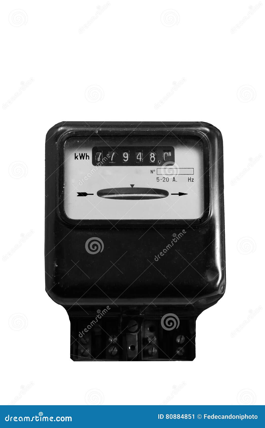 Electricity Meter with the White Background Stock Image - Image of bill ...