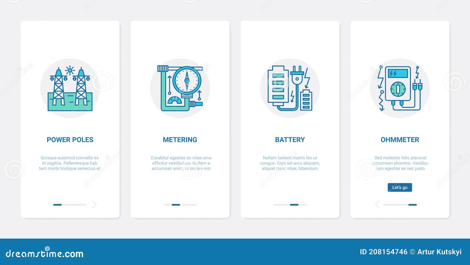Electricity Metering Method, Technology UX, UI Onboarding Mobile App ...