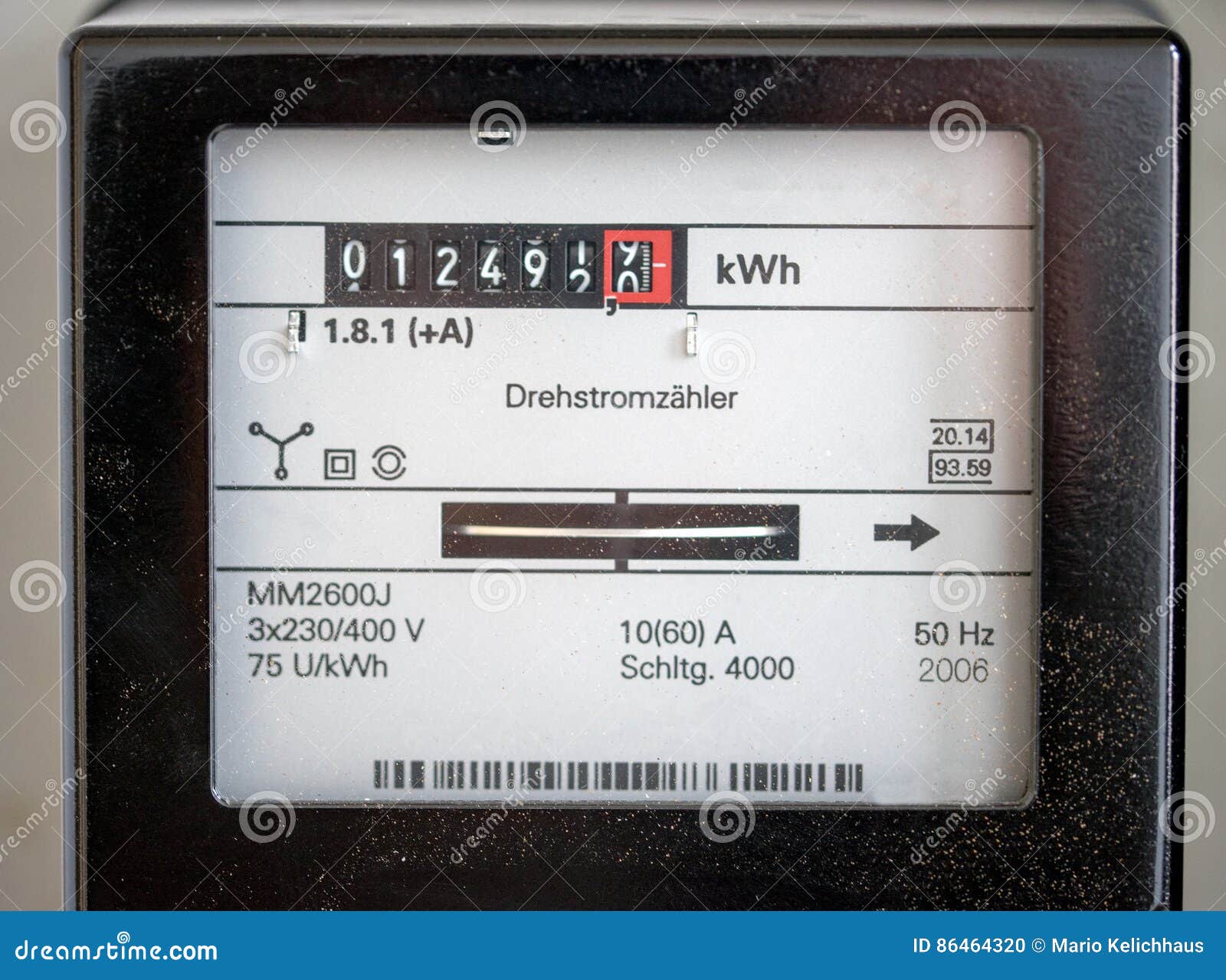 Electricity Meters On Family Residential Structure Stock Image ...