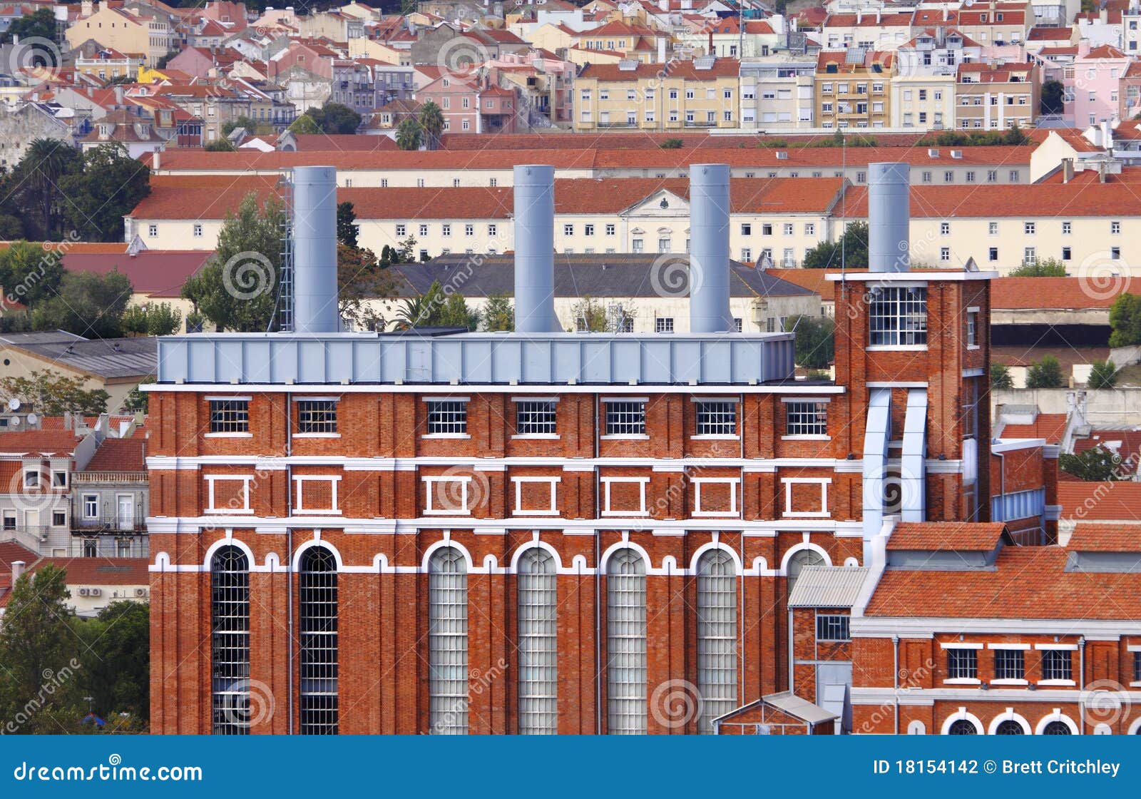 Electricity museum Lisbon editorial photography. Image of stack - 18154142