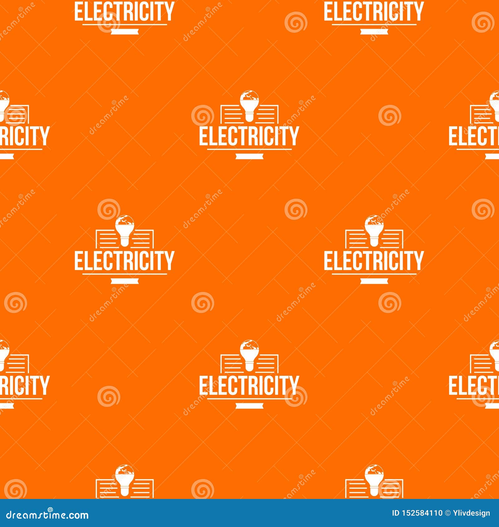 Electricity Pattern Vector Orange Stock Vector - Illustration of ...