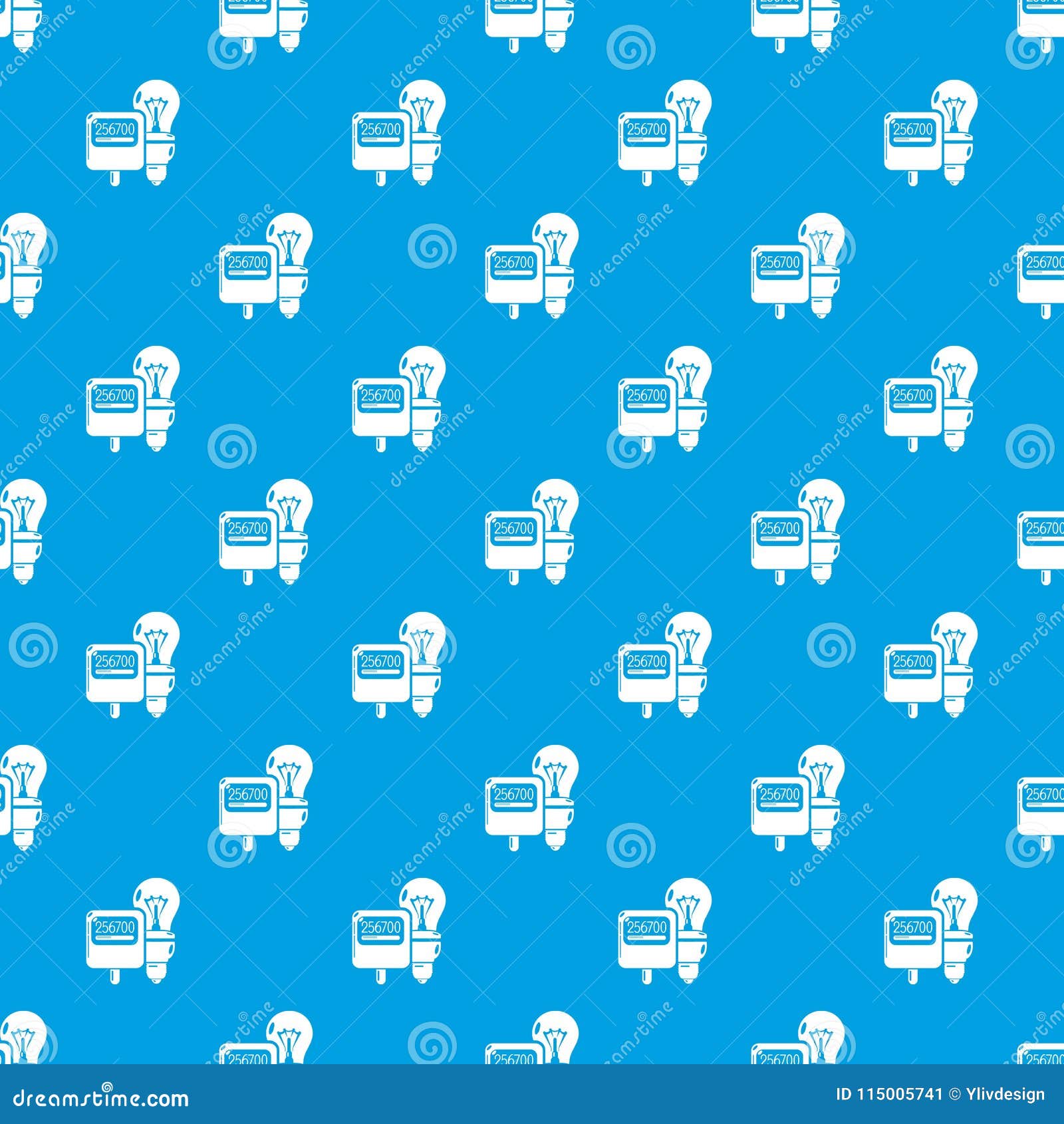 Electricity Pattern Vector Seamless Blue Stock Vector - Illustration of ...
