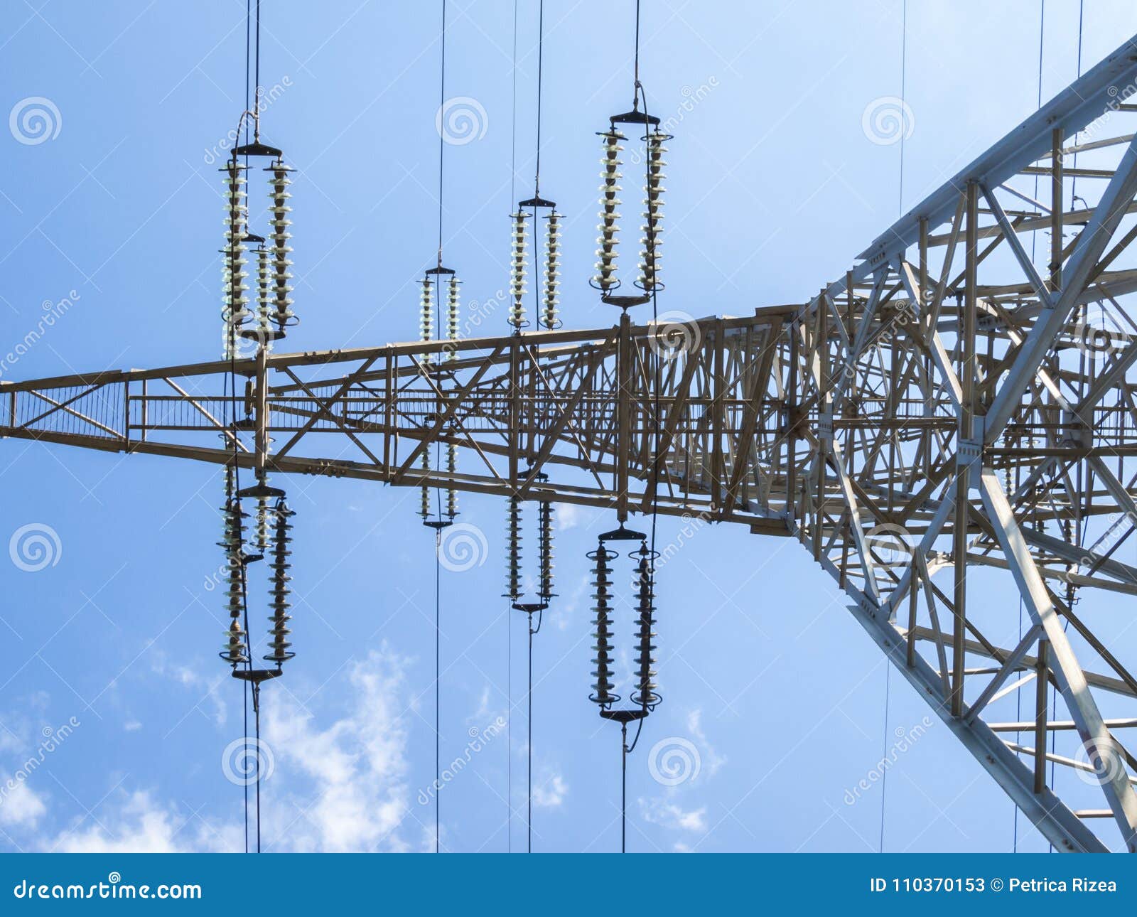 Electricity pillar stock image. Image of construction - 110370153