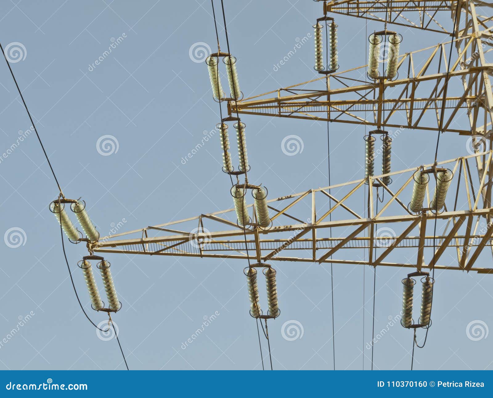 Electricity pillar stock photo. Image of lines, megawatts - 110370160