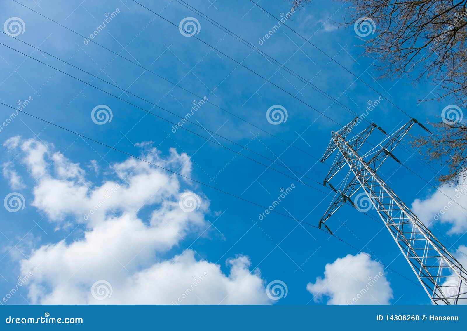 Electricity Pilon And Cables Stock Image | CartoonDealer.com #1969927