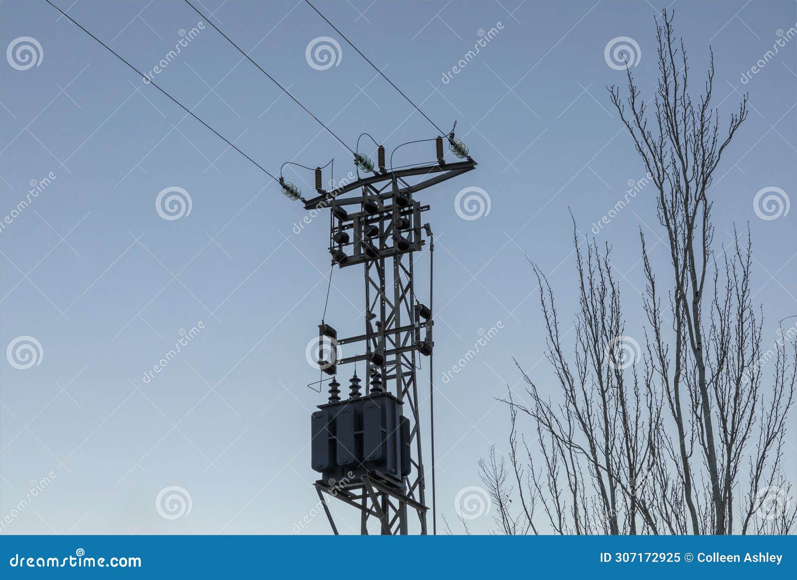 Electricity Pilon And Cables Stock Image | CartoonDealer.com #1969927