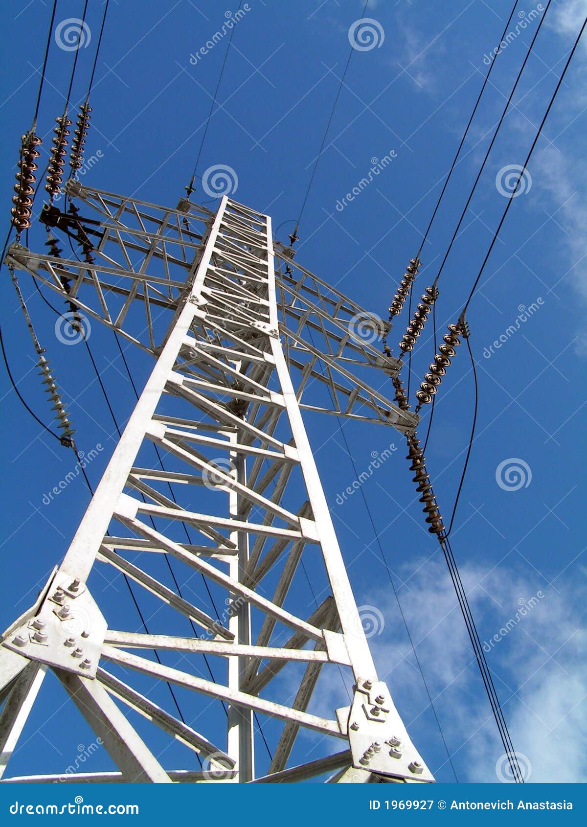 Electricity Pilon and Cables Stock Image - Image of powered, industry ...