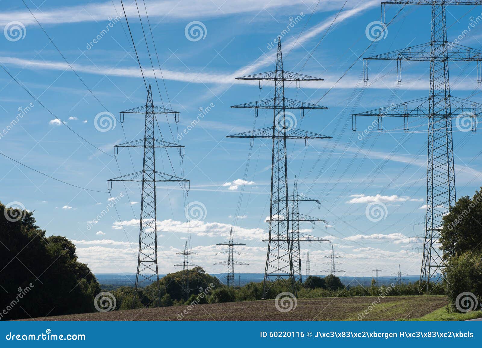 Electricity Pilons To Transport Energy Stock Photo - Image of ...